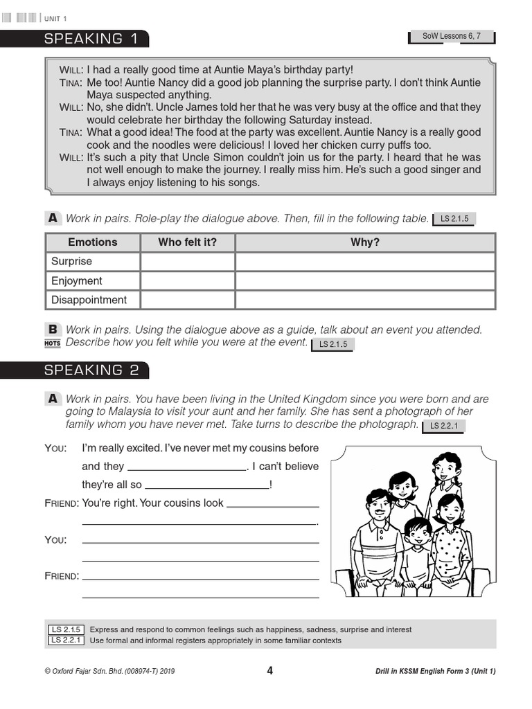 English Form 3 Units 1-4 | PDF