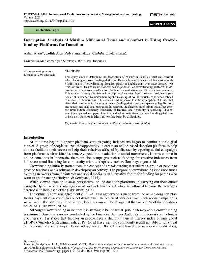 Description Analysis of Muslim | PDF | Qualitative Research | Fundraising