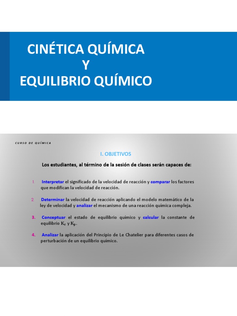 Cinetica y Equilibrio | PDF | Cinética química | Equilibrio químico