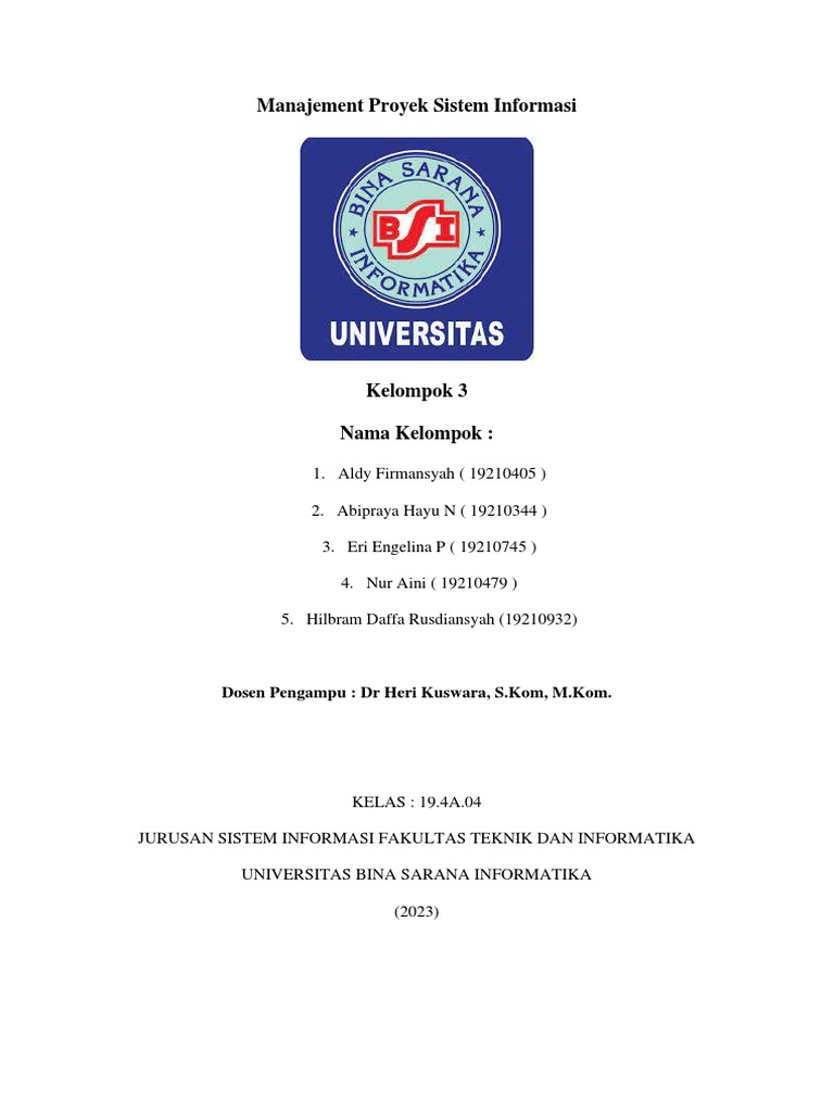 T.MPSI - Kelompok 3 - 19.4A.04 | PDF | Project Management | Internal Rate Of Return