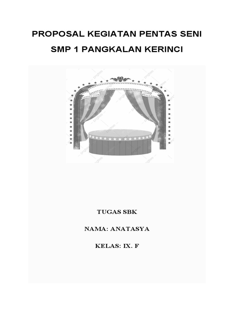 Proposal Kegiatan Pentas Seni | PDF