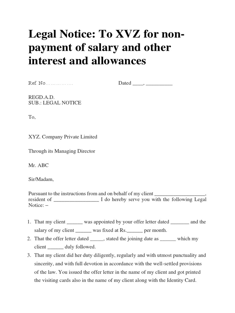 Legal Notice | PDF | Common Law | Private Law