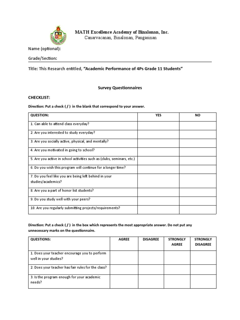 Data Gathering Tool | PDF | Teachers | Mathematics
