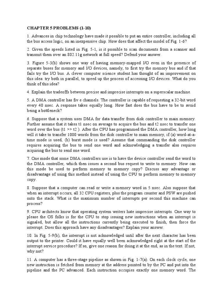 AS5.Chapter5 (1 14) IO | PDF | Input/Output | Central Processing Unit