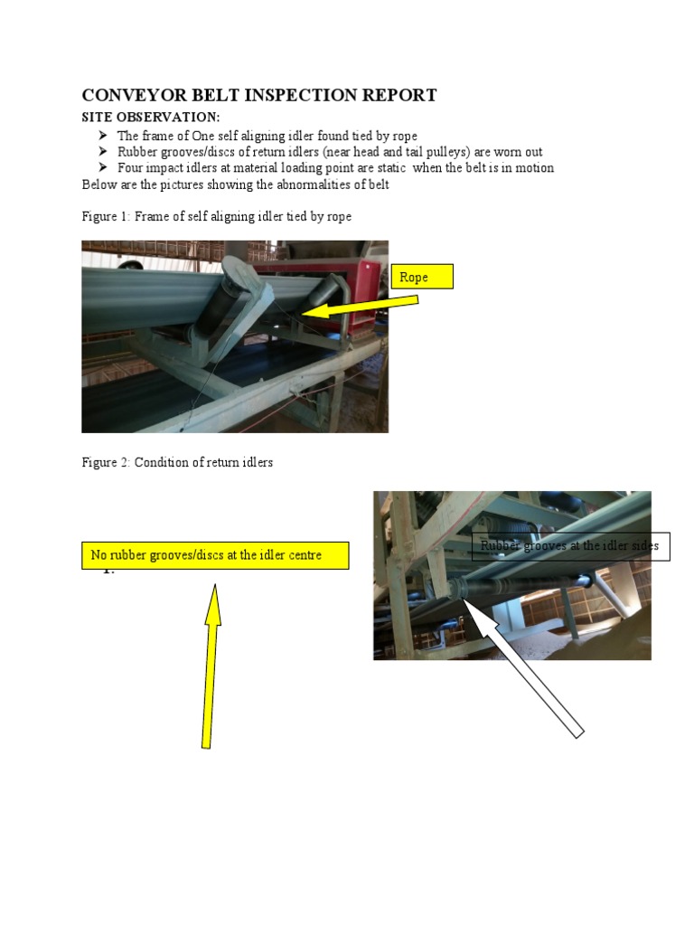 conveyor Belt inspection | PDF