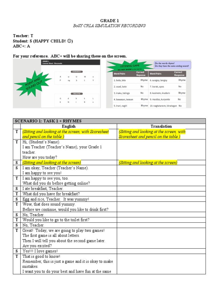 G1 MT Simulation Script | PDF