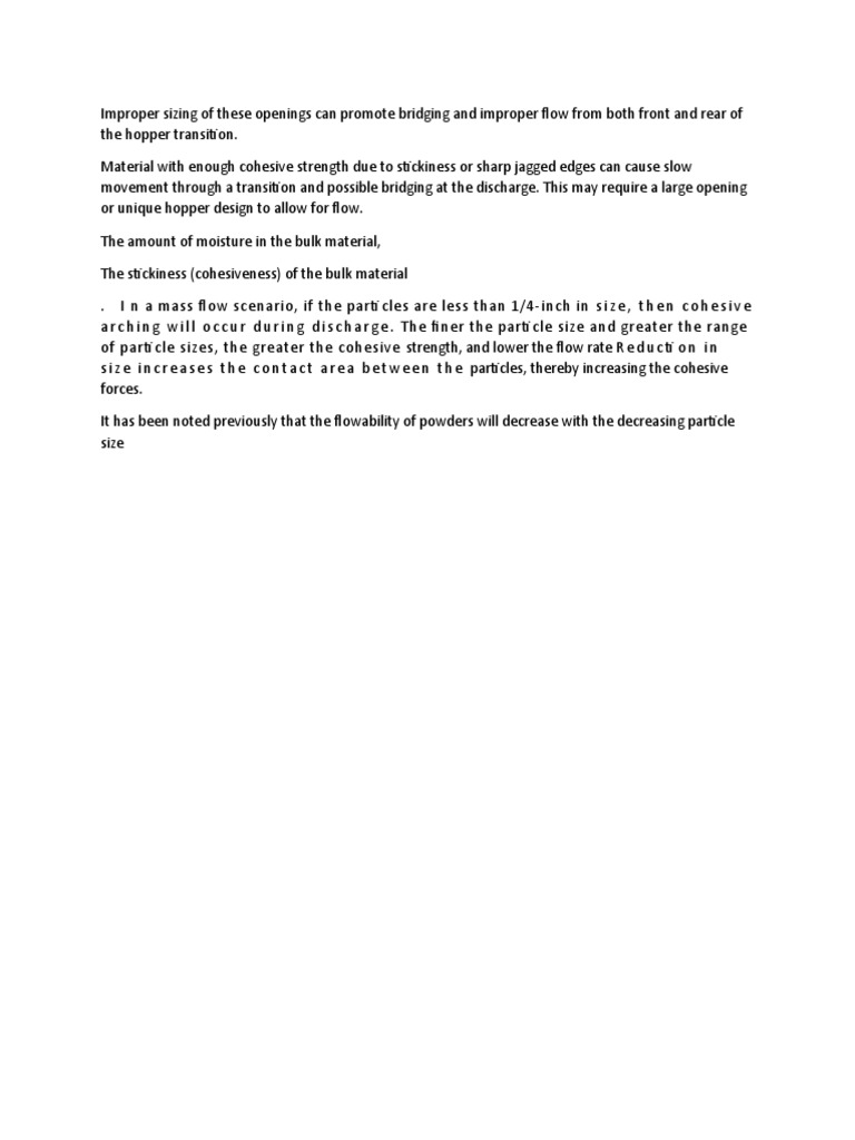 Causes of Hopper Jamming | PDF | Stress (Mechanics) | Friction