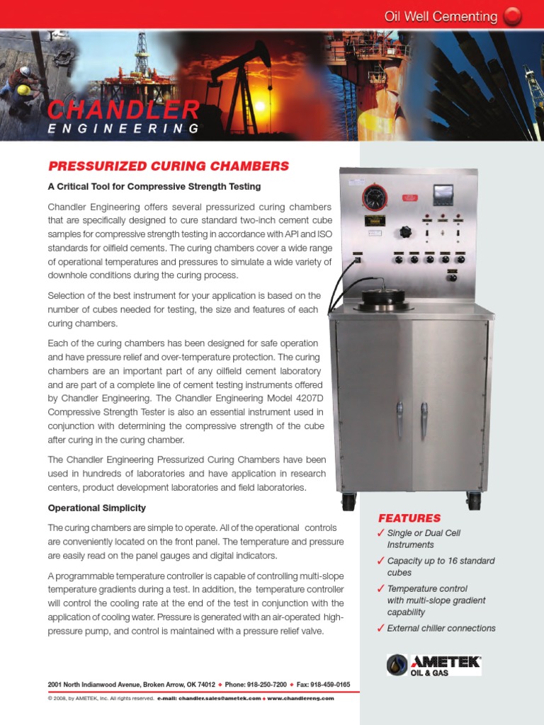 Pressurized Curing Chambers for Cement Testing | PDF | Physical ...