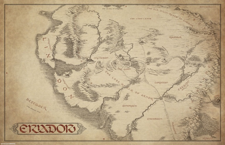 TOR Player Map of Eriador | PDF