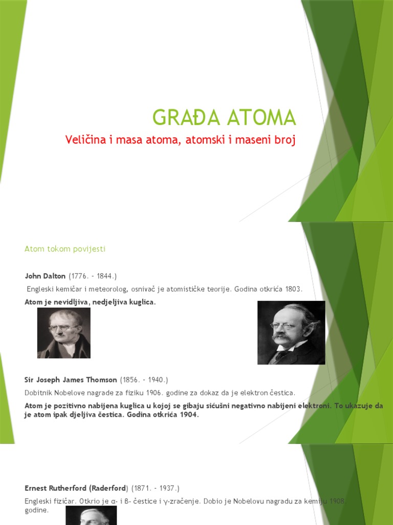 Građa Atoma 5 - Hemija | PDF