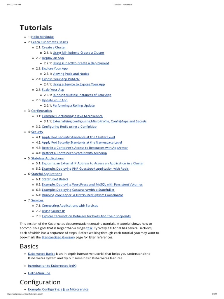 Tutorials - Kubernetes | PDF | Computer Cluster | Digital Technology