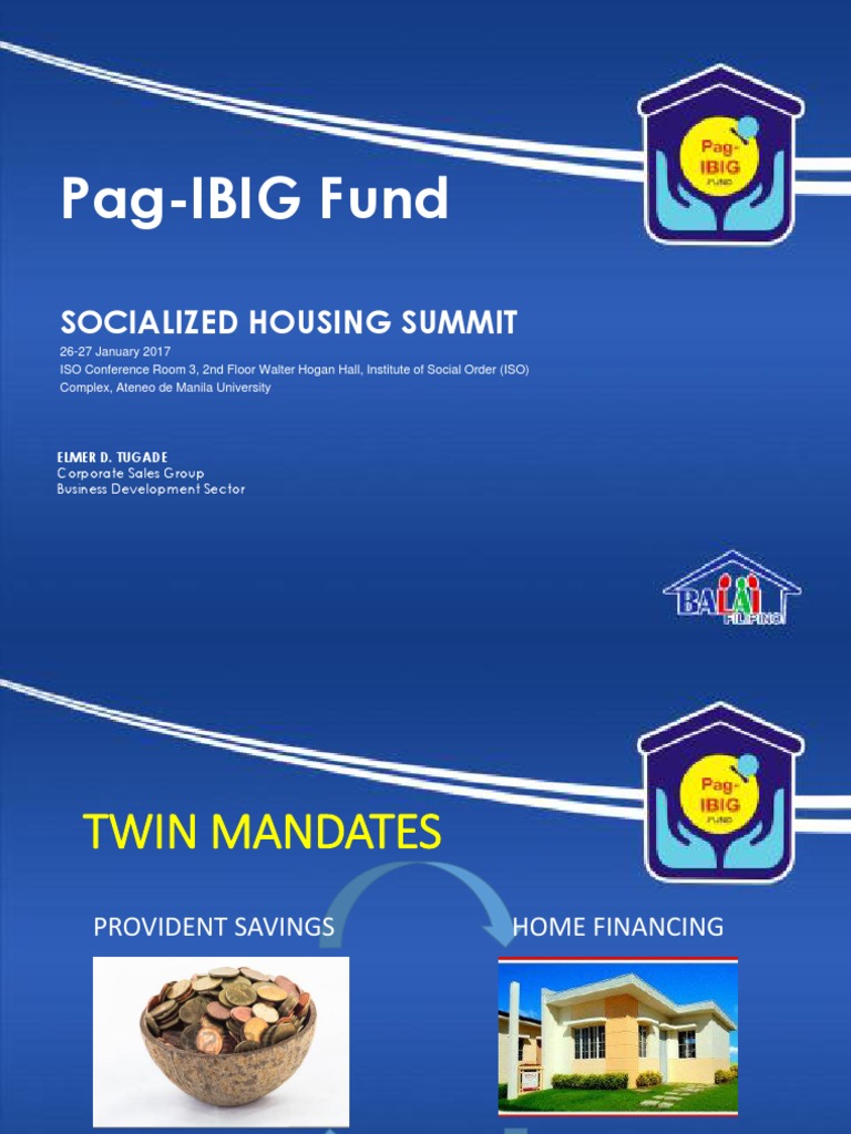 Pag-IBIG Fund Socialized Housing Summit | PDF | Money | Private Sector