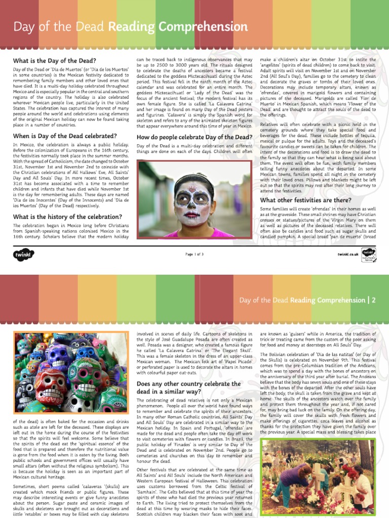 Day of The Dead - Reading Comprehension | PDF