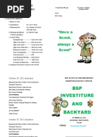 Front BSP School Camping 2025 Program | PDF | Girl Guiding And Girl ...