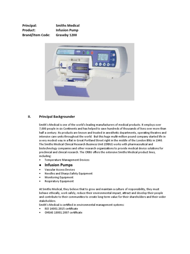 Fact Sheets Graseby 1200 (1) | PDF | Intravenous Therapy | Pharmacology