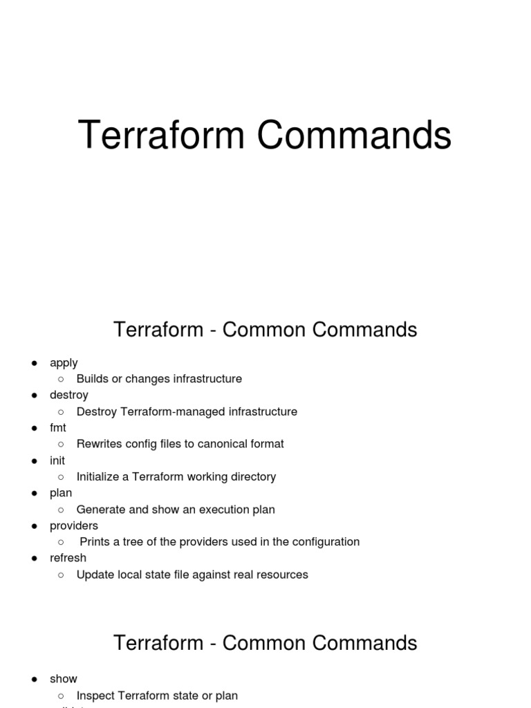 Terraform Commands | PDF