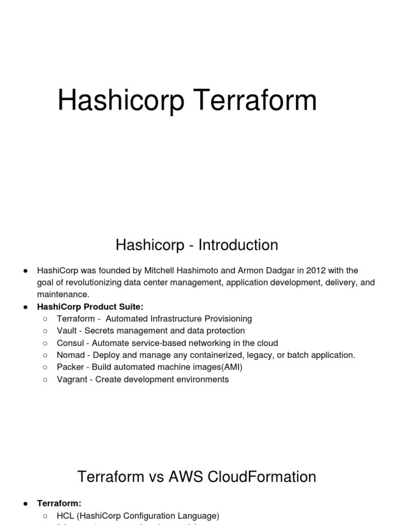 Hashicorp Terraform | PDF