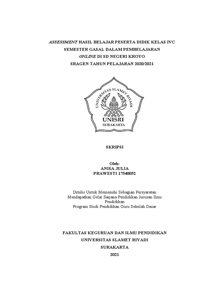 Skripsi - Anisa Julia Prawesti | PDF