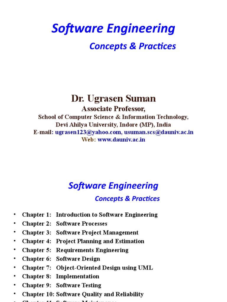 Software Engineering - Concepts & Practices | PDF