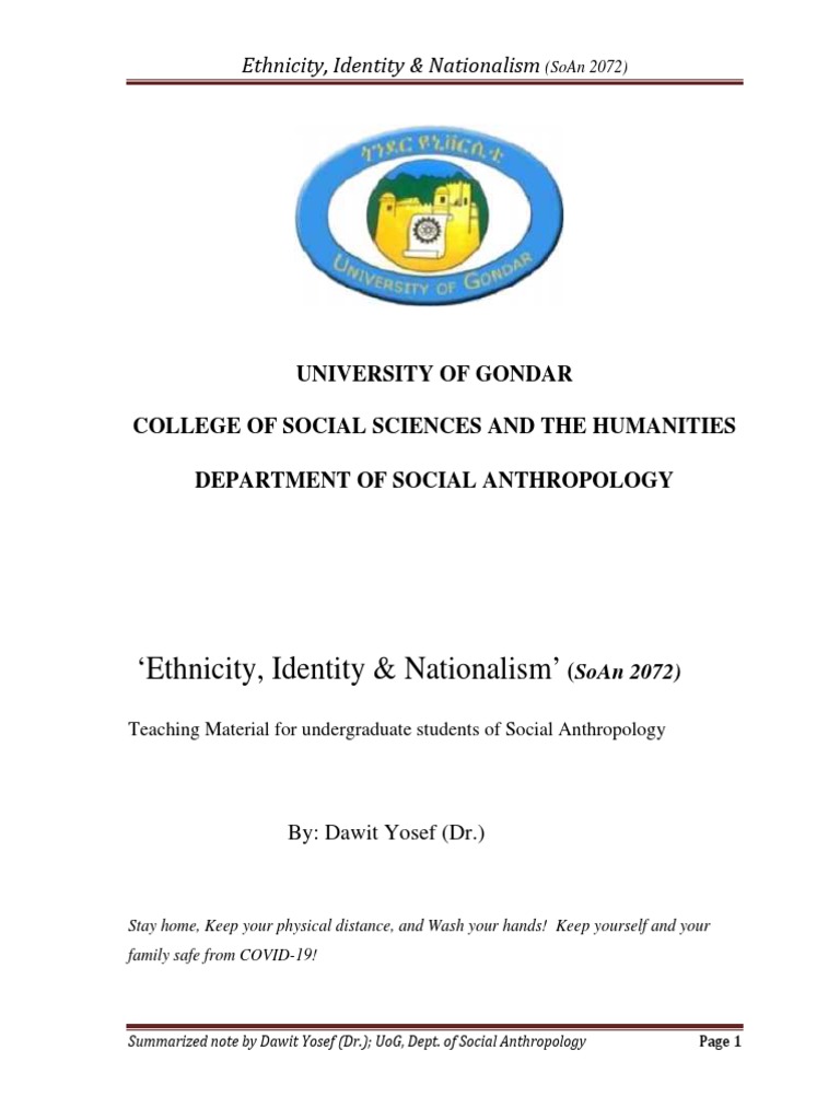 Ethnicity, Identity & Nationalism | PDF | Ethnic Groups | Identity ...