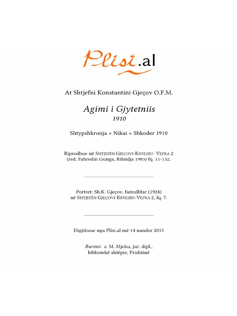 Agimi Gjytetniis | PDF
