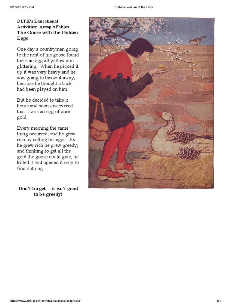 The Goose That Laid The Golden Egg | PDF