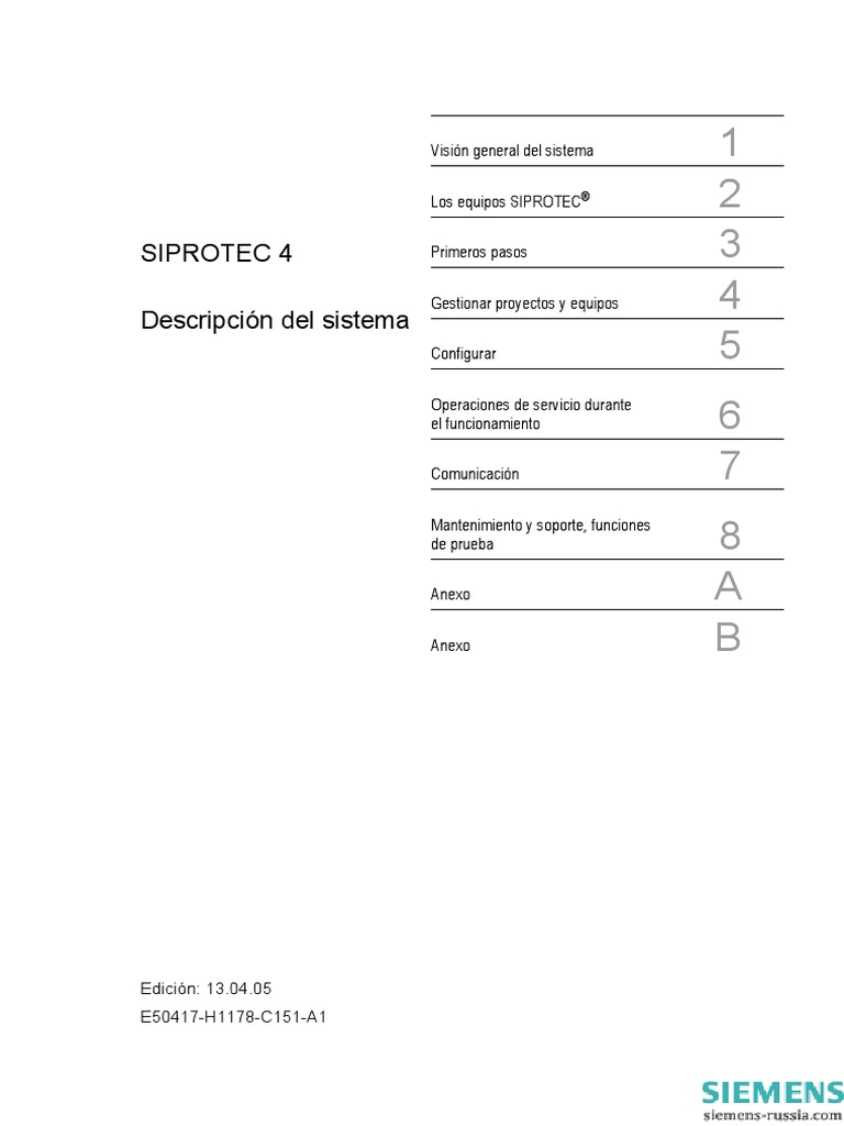 System Manual A1 Siprotec4 Digsi4 Es | PDF | Puerta lógica | Electrónica