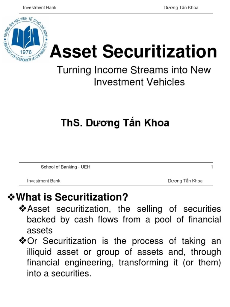 Chapter 4 - Asset Securitization | PDF | Securitization | Mortgage ...