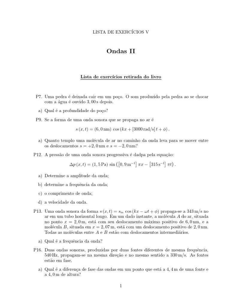 Ondas 2 | PDF | Ondas | Som
