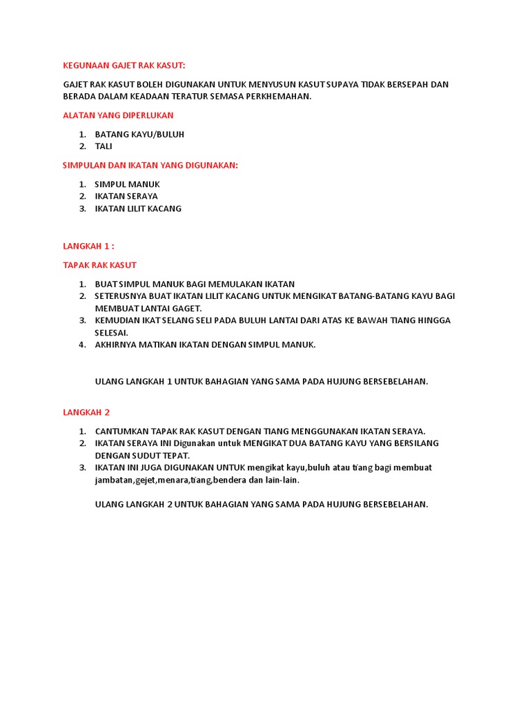 Kegunaan Gajet Rak Kasut | PDF