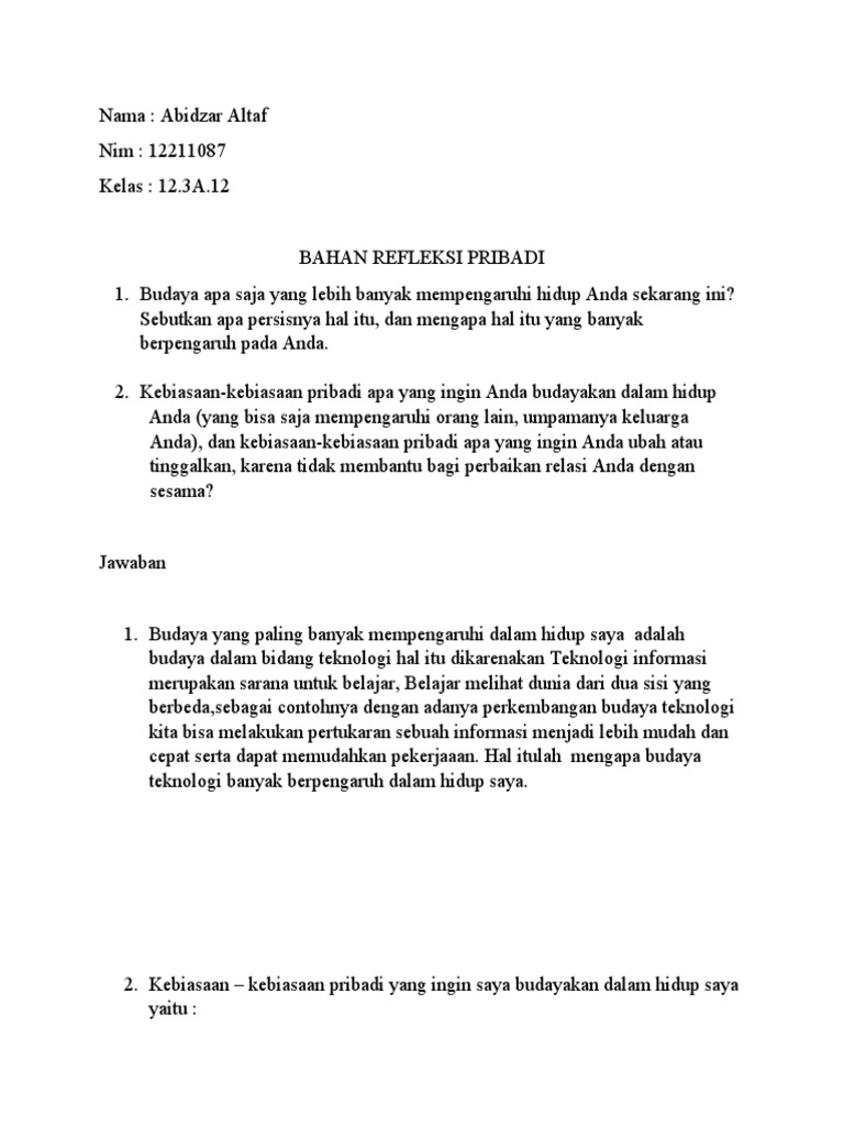 Tugas - Peremuan Ke 5 Abidzar Altaf | PDF