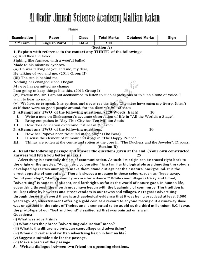 ENGLISH CH #G 2nd Half | PDF | Advertising