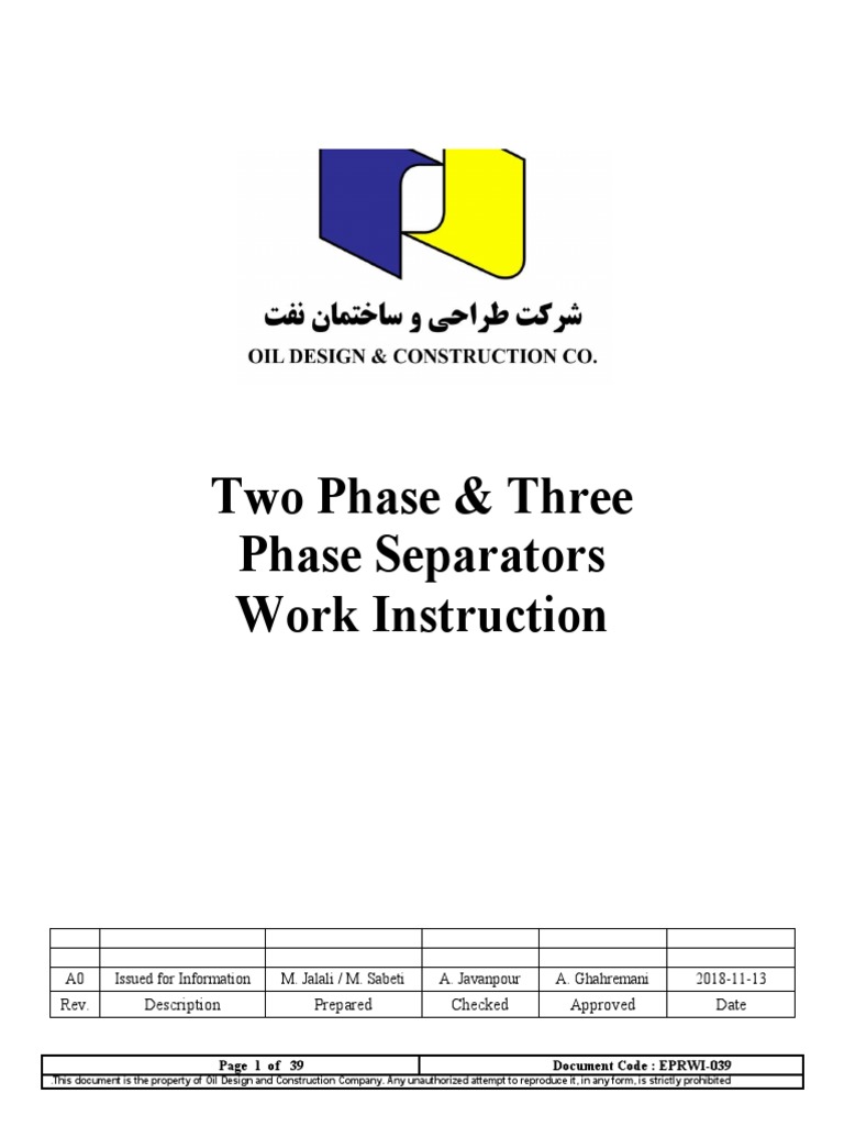 Two Phase Three Phase Separators (AutoRecovered) | PDF | Drop (Liquid ...