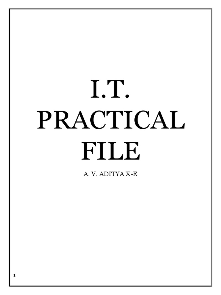 It Practical | PDF | Databases | Spreadsheet