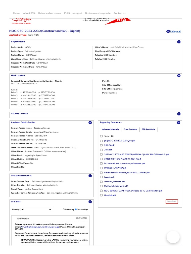 RTA eNOC - 0003 | PDF | Telephone | Computing
