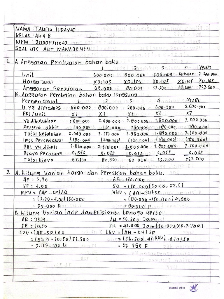 21-042 Taufik Hidayat Ak4b Soal Uts (Akt | PDF
