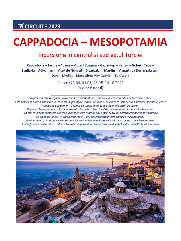 Turcia - CAPPADOCIA MESOPOTAMI | PDF