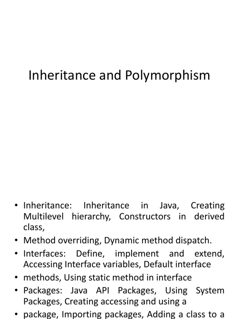 Unit 3 Pdf Inheritance Object Oriented Programming Class Computer Programming
