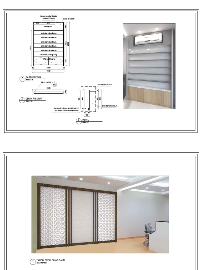 Desain Panel Dinding dan Meja Racik | PDF