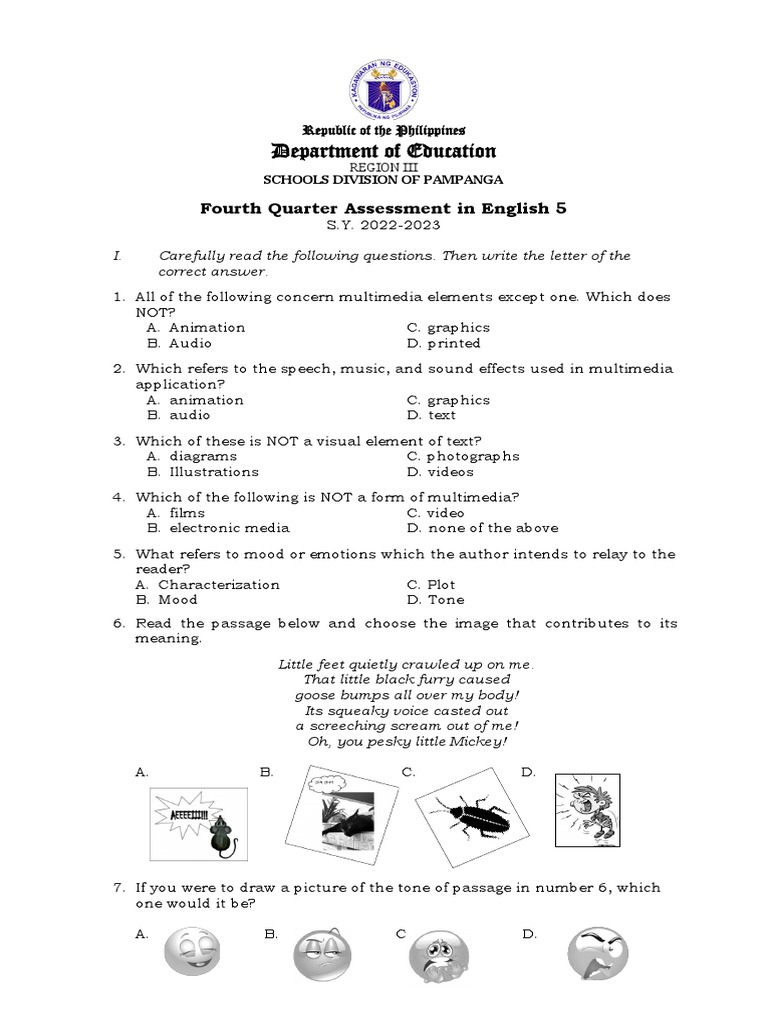 GR 5-Fourth Quarter Assessment | PDF