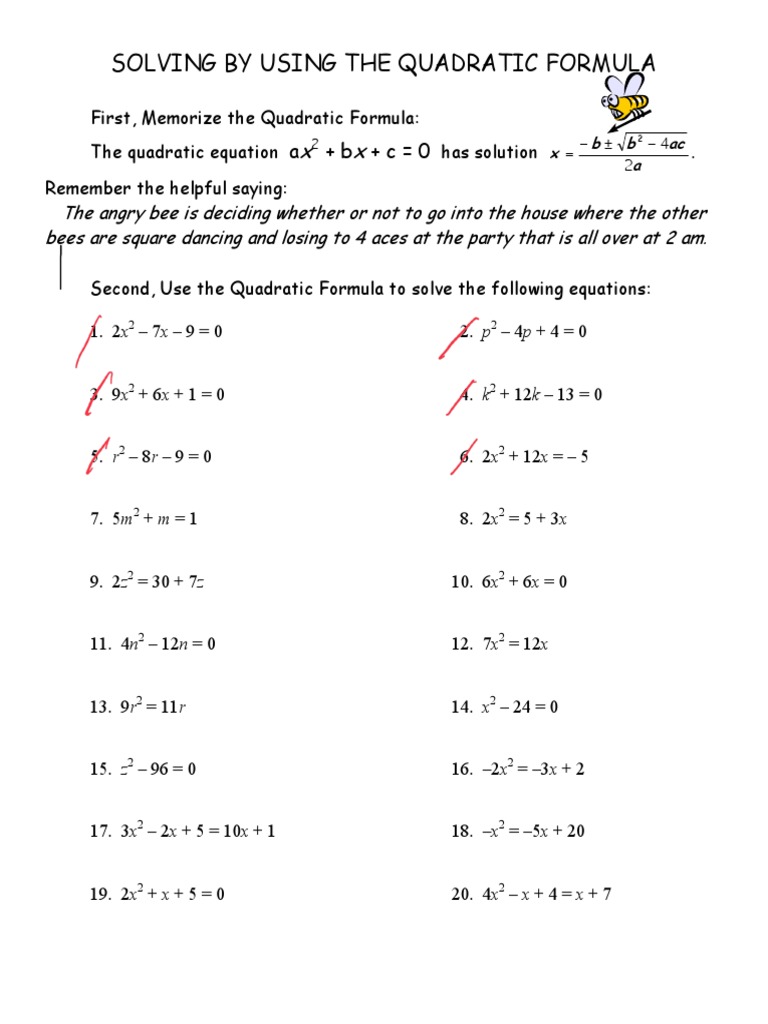 Quadratic Formula | PDF | Teaching Methods & Materials