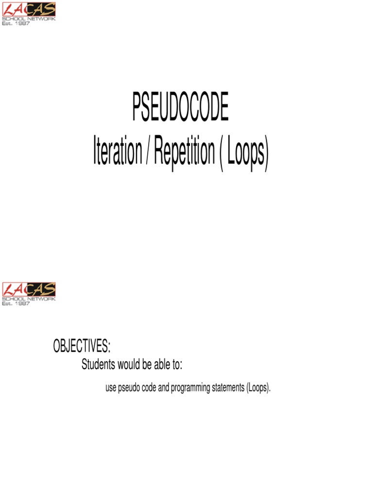 Pseudocode - L3 | PDF