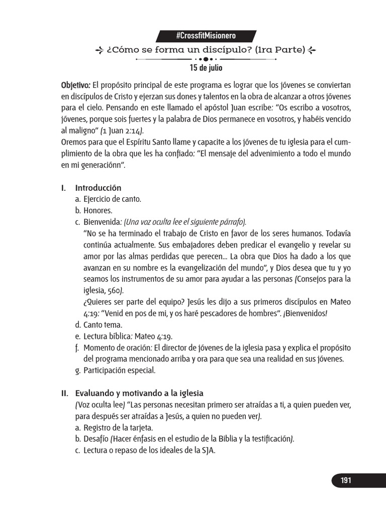 28 ¿Cómo Se Forma Un Discípulo - (1ra Parte) | PDF | Evangelio de Mateo ...