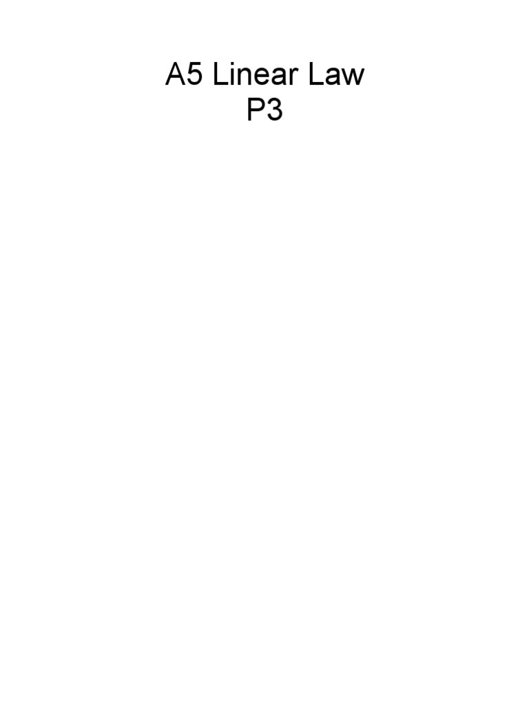 A5 Linear Law | PDF | Equations | Line (Geometry)