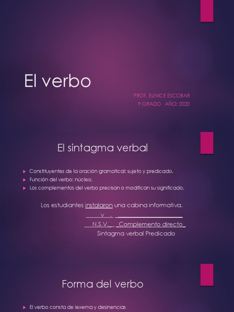 verbo teoría y práctica | PDF | Verbo | Numero Gramatical