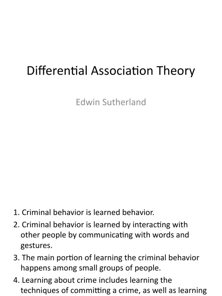 Differential Association Theory | PDF | Social Science | Wellness