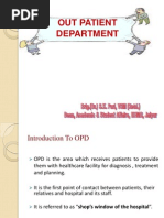 Out Patient Department (OPD) Flow Process | PDF | Patient | Invoice