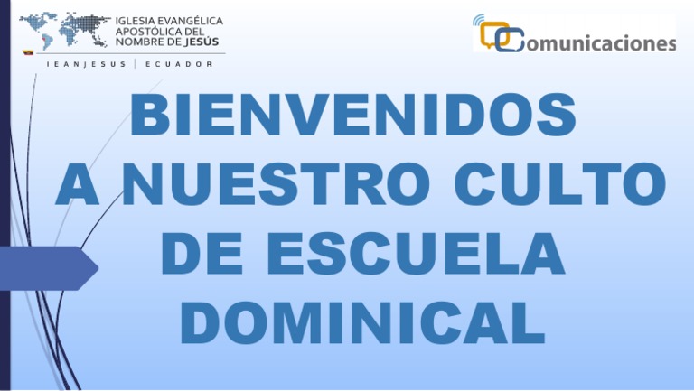 BIENVENIDOS ESCUELA DOMINICAL | PDF