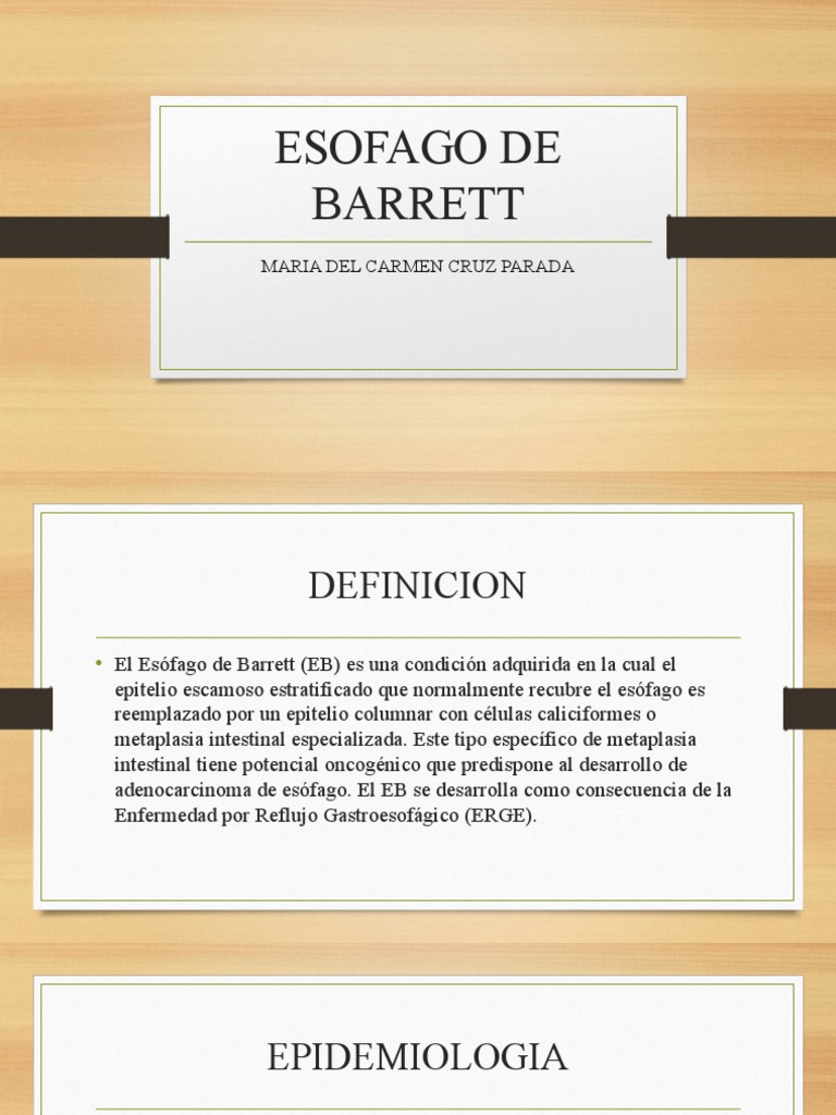Esofago de Barrett | PDF | La enfermedad por reflujo gastroesofágico ...