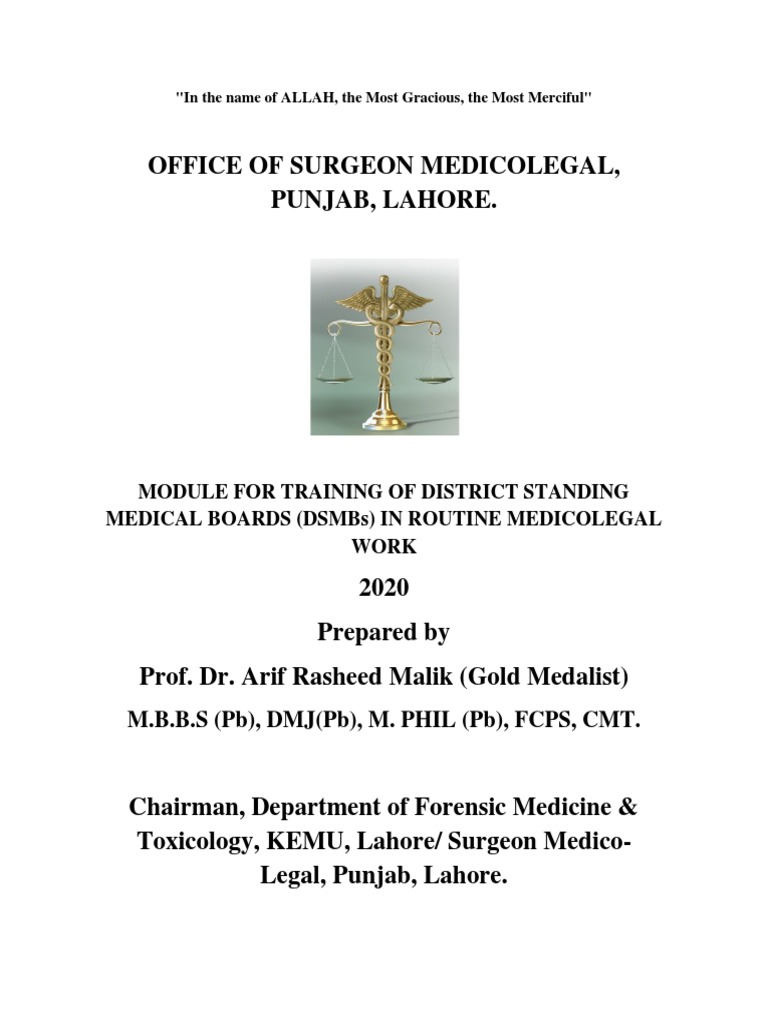 DSMB Manual, SML | PDF | Injury | Autopsy